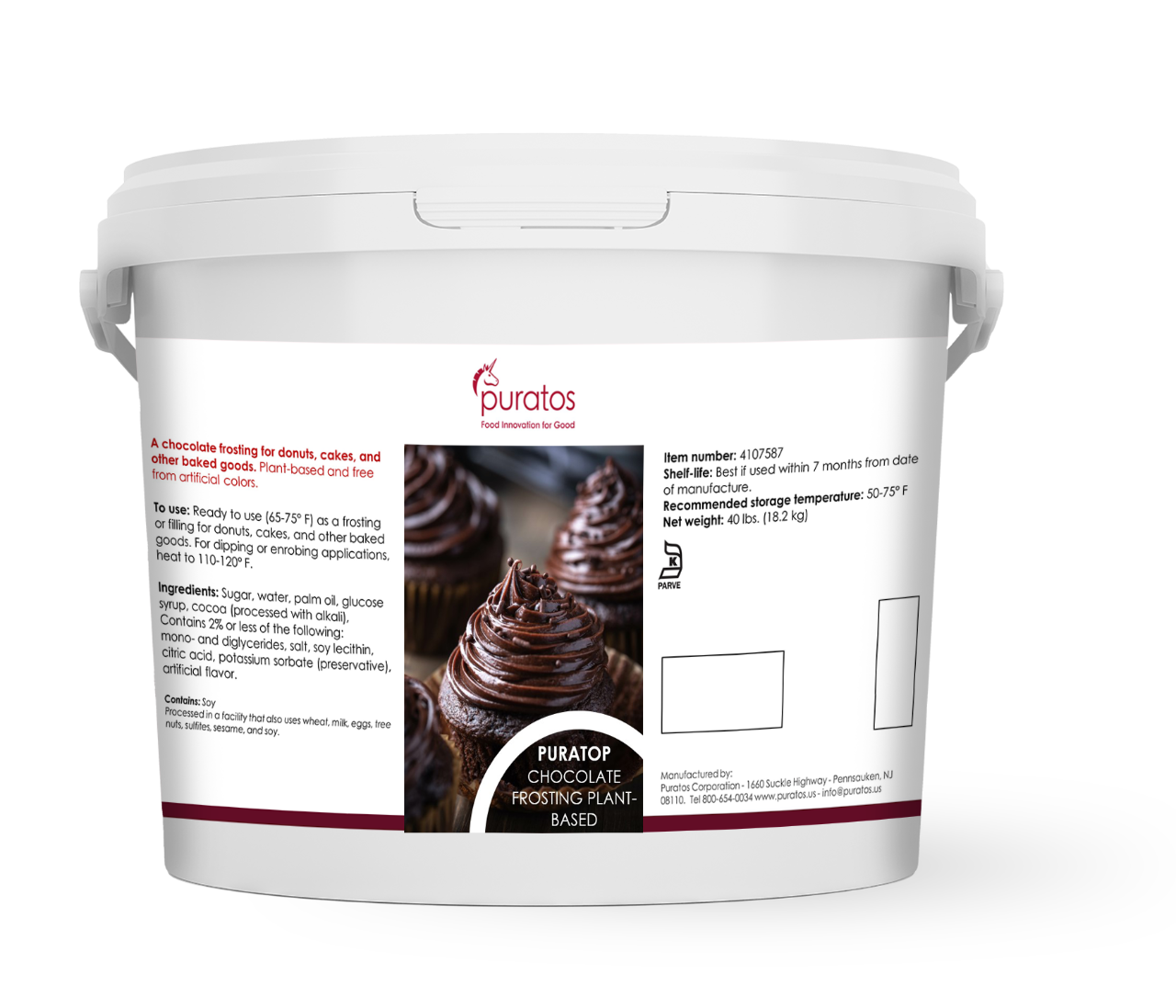 Puratop Chocolate Frosting Plant-Based - Puratos